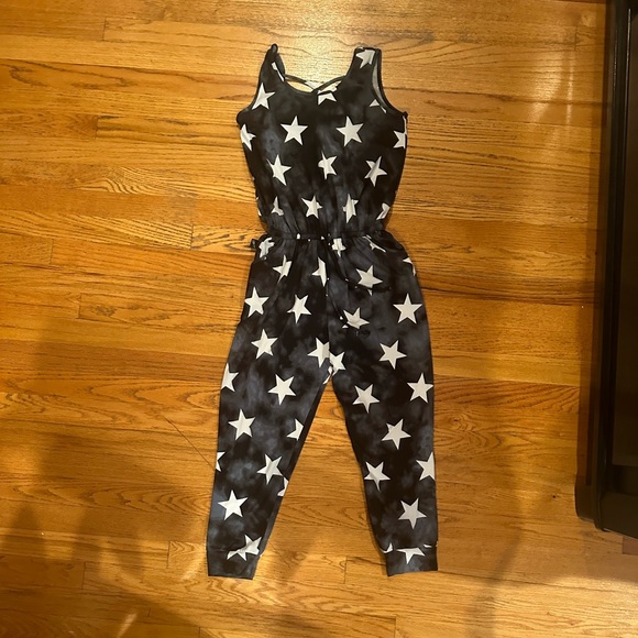 pixie lane | Bottoms | Pixie Lane Black And White Star Jumpsuit Size 112 | Poshmark